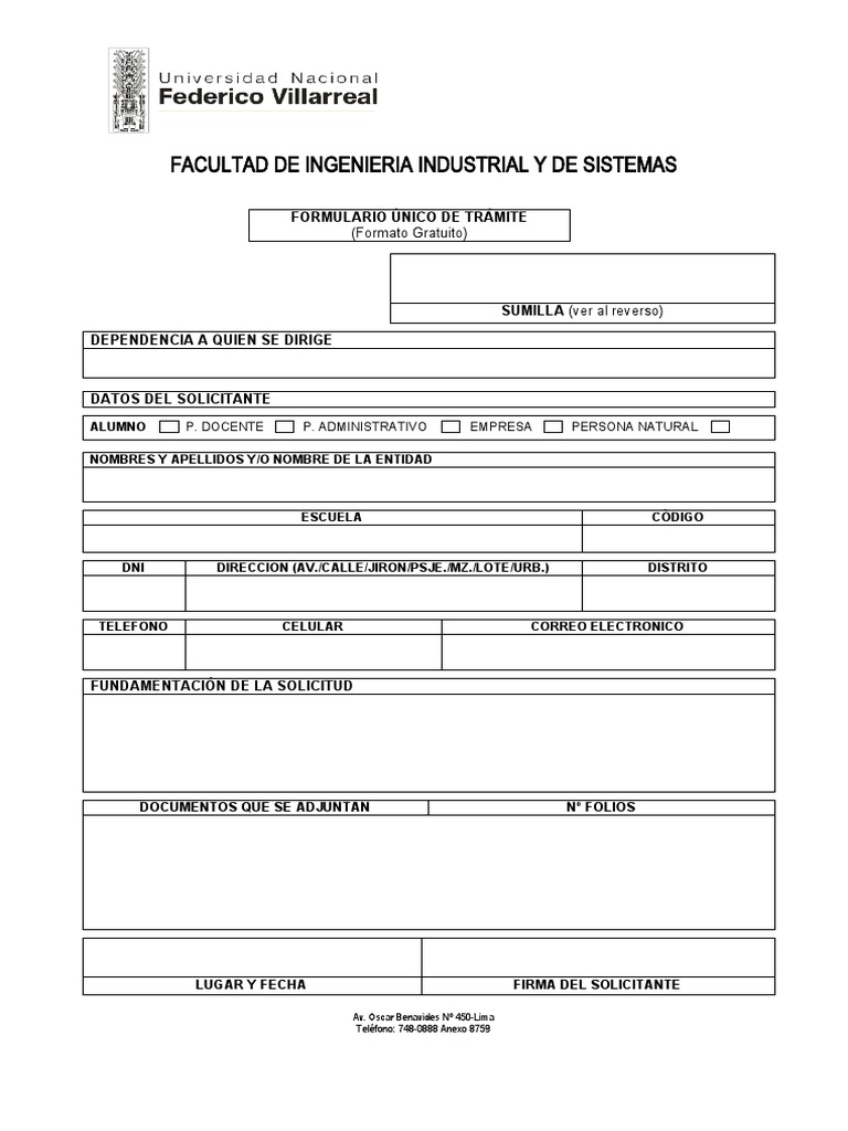 Formulario de Trámites Académicos | PDF