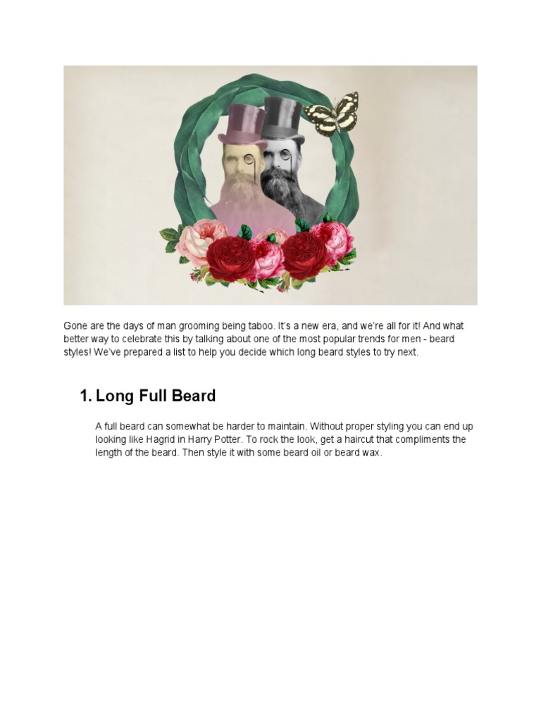 18 Long Beard Styles For Men | Download Free PDF | Beard | Hairstyle