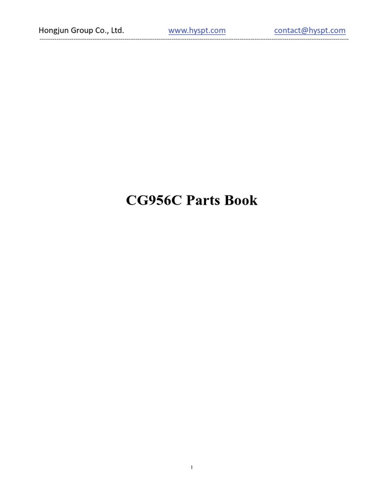 CG956C Parts Book | PDF | Axle | Manufactured Goods