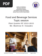 FBS WEEK 4 - Types of Menu | PDF | Meal | Menu