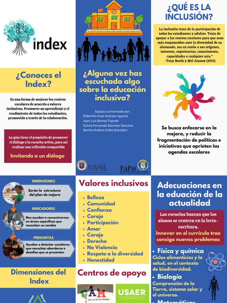 Tríptico Inclusion | PDF | Inclusión (Educación)