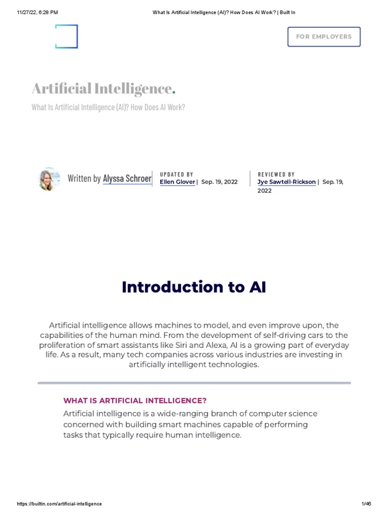 Artificial Intelligence (AI) | PDF | Artificial Intelligence ...
