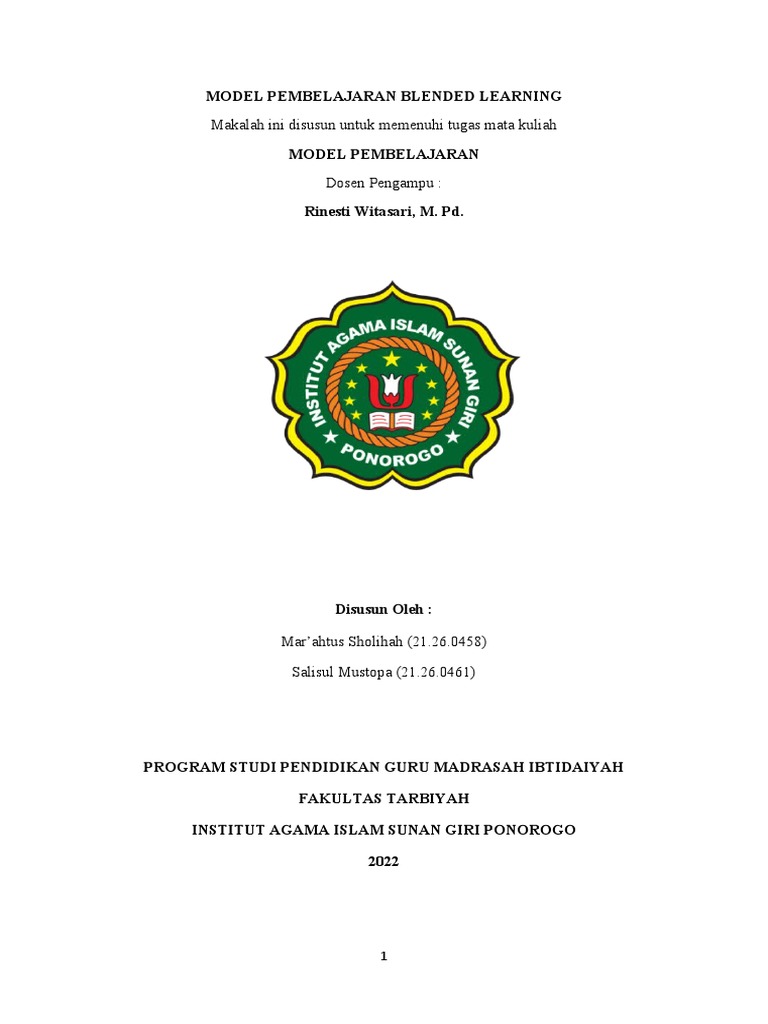Makalah Model Pembelajaran | PDF