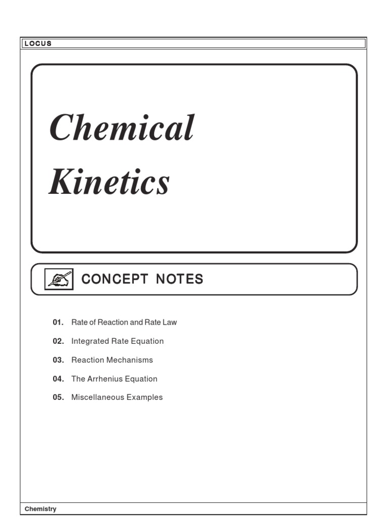 Chemical Kinetics Part - I | PDF | Reaction Rate | Chemical Kinetics