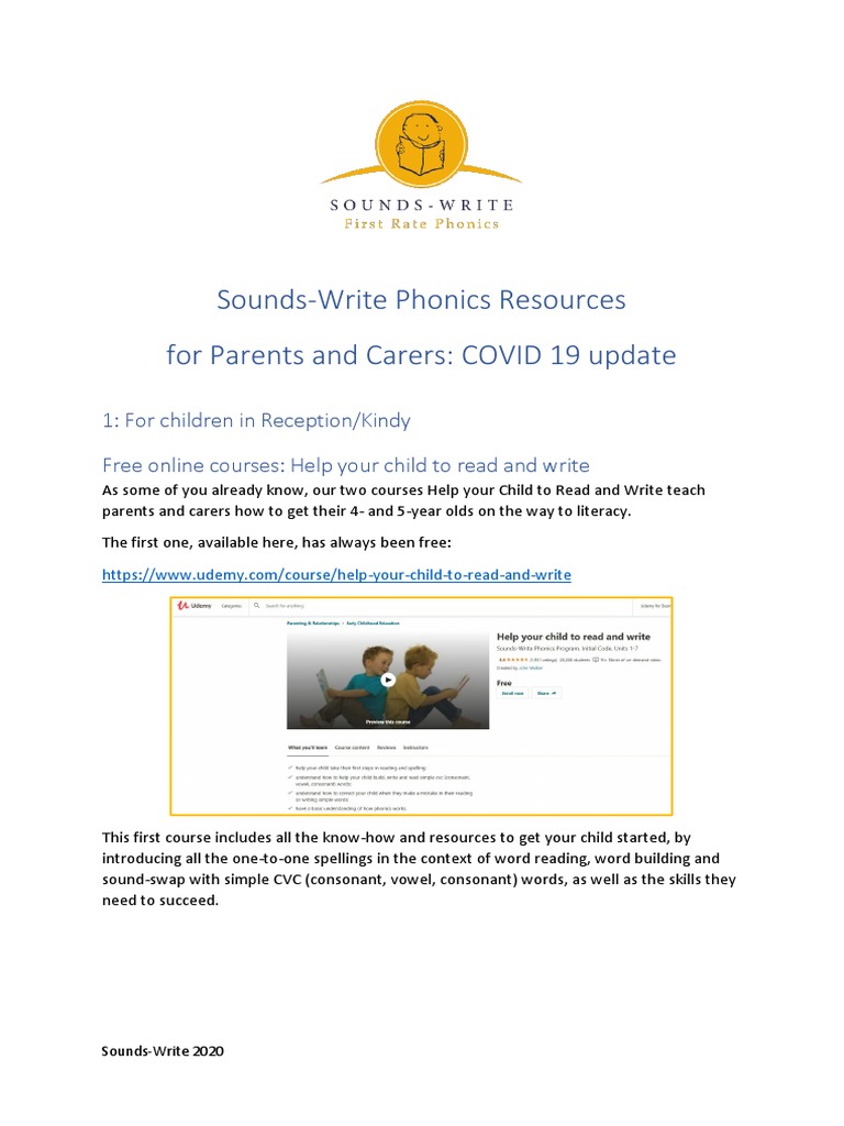 Phonics Help for Parents & Carers | PDF | Games & Activities