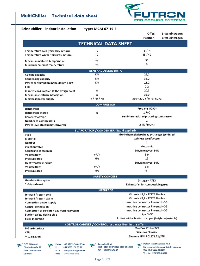 Technical Data Sheet MCM 67-10 E (-8 - 4) | PDF | Technology & Engineering