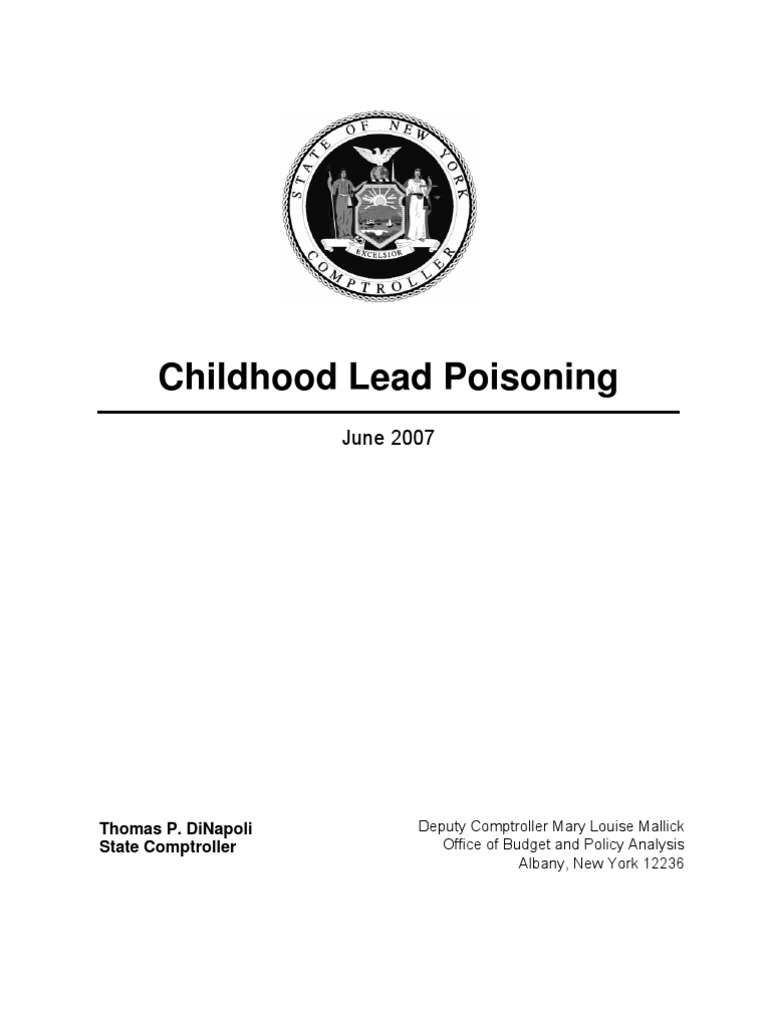 Child Lead Poisoning Pdf Preventive Healthcare Superfund