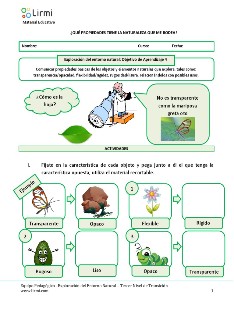 Oa4 Exploracion Del Entorno Natural | PDF | Aprendizaje | Cognición