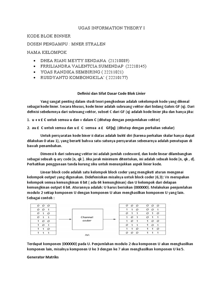 Definisi Dan Sifat Dasar Code Blok Linier Yang Sangat Penting Dalam ...