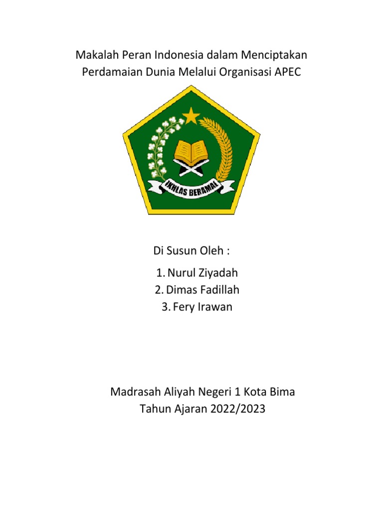 Makalah Peran Indonesia Dalam Menciptakan Perdamaian Dunia Melalui ...