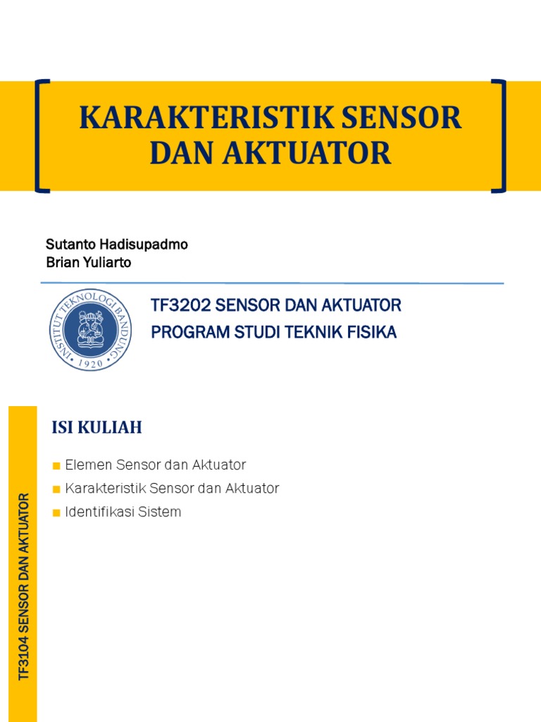 Karakteristik Sensor Dan Aktuator | PDF