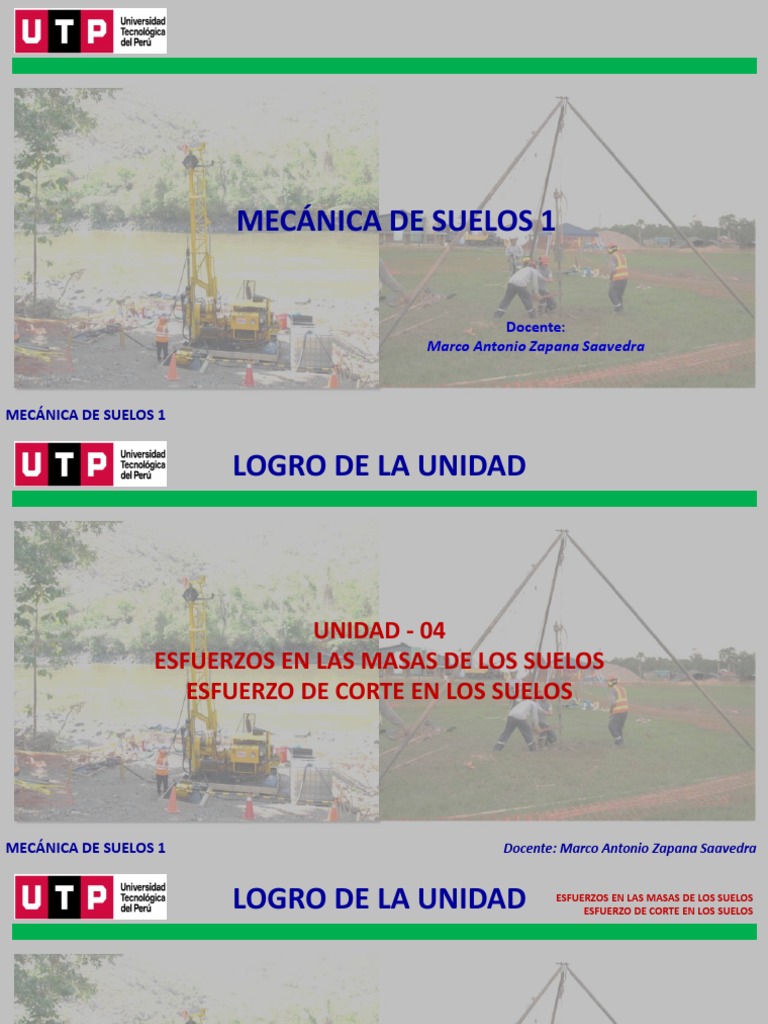 Clase S06 - s01 - Esfuerzos en Masa de Suelo | PDF | Fundación (Ingeniería) | Suelo