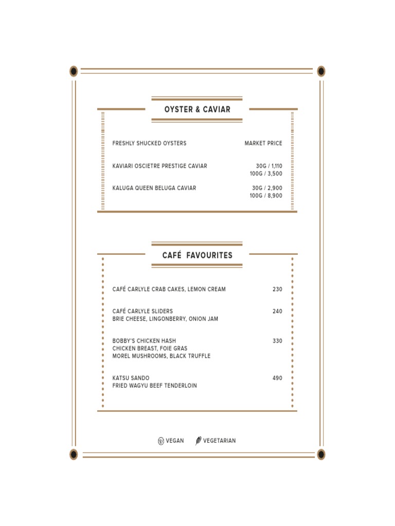 Cafe Carlyle Inserts Apr2022 Combined Menus For Portal | PDF | Whisky ...