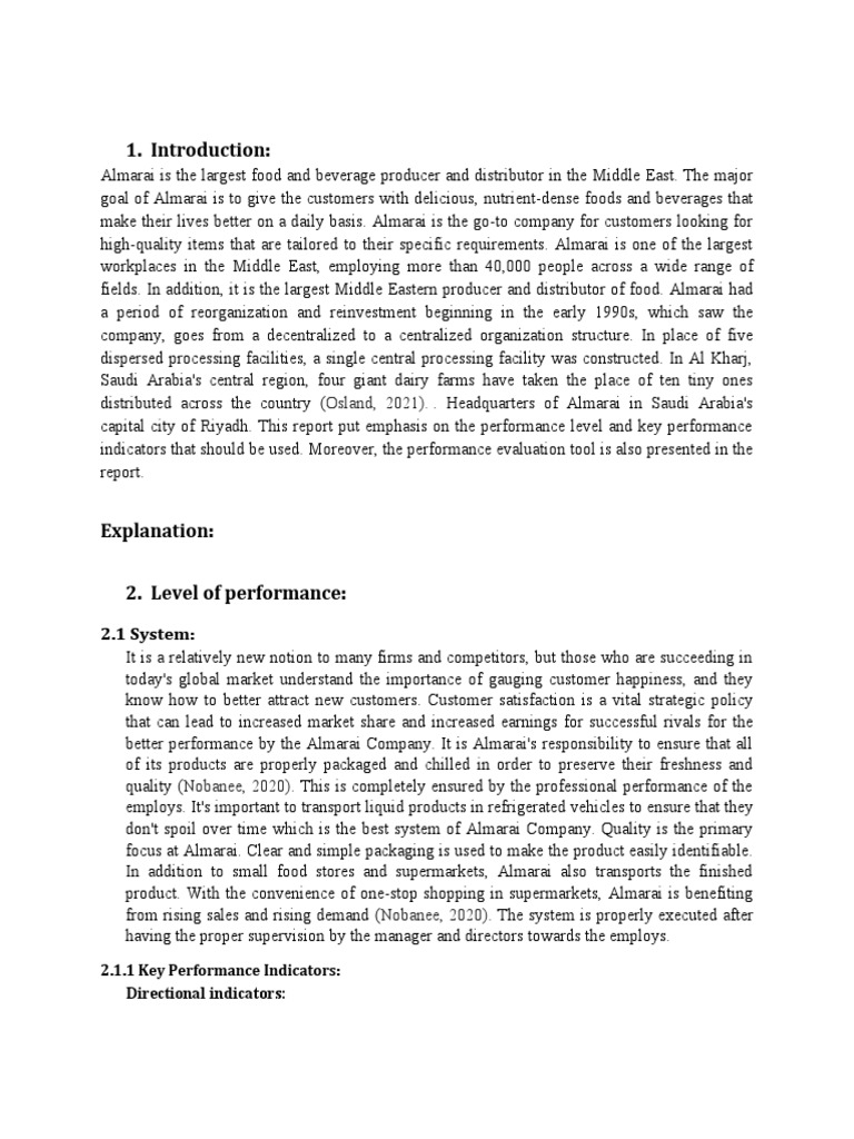 Almarai Company | PDF | Performance Appraisal | Employment