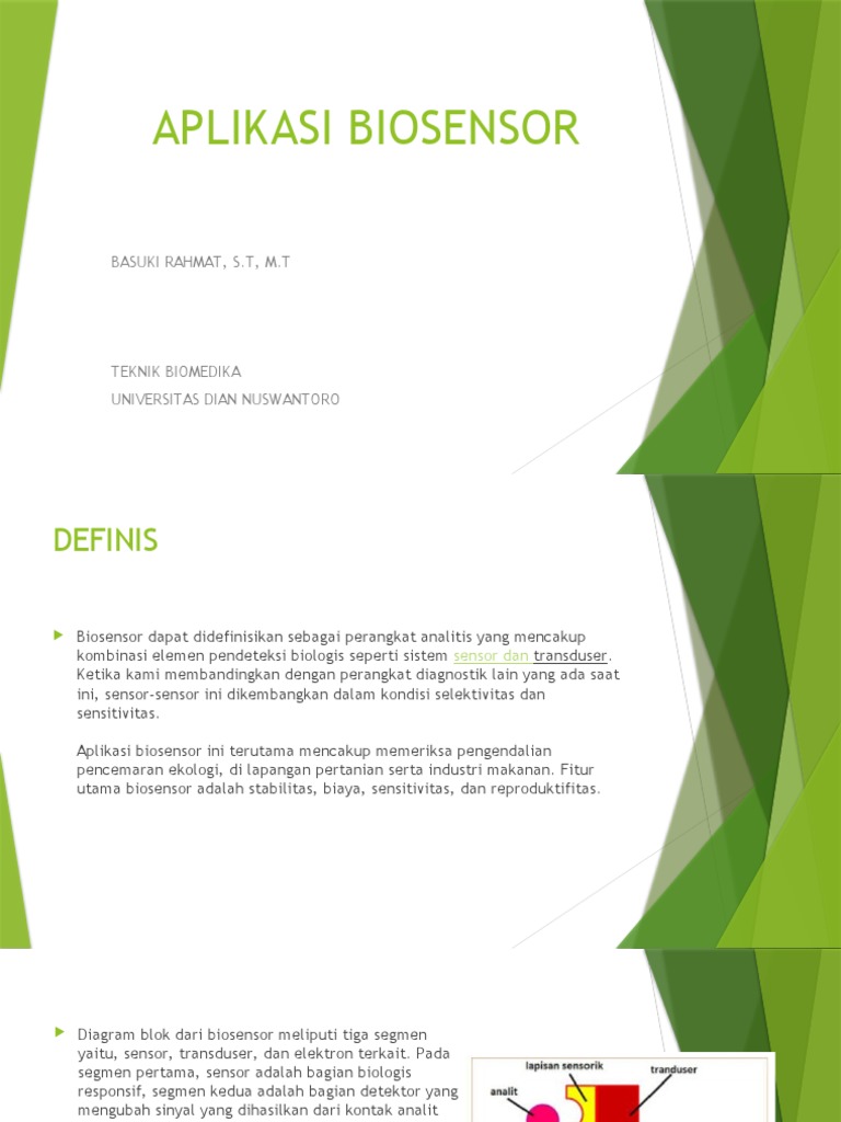 Prinsip Kerja Dan Aplikasi Biosensor | PDF