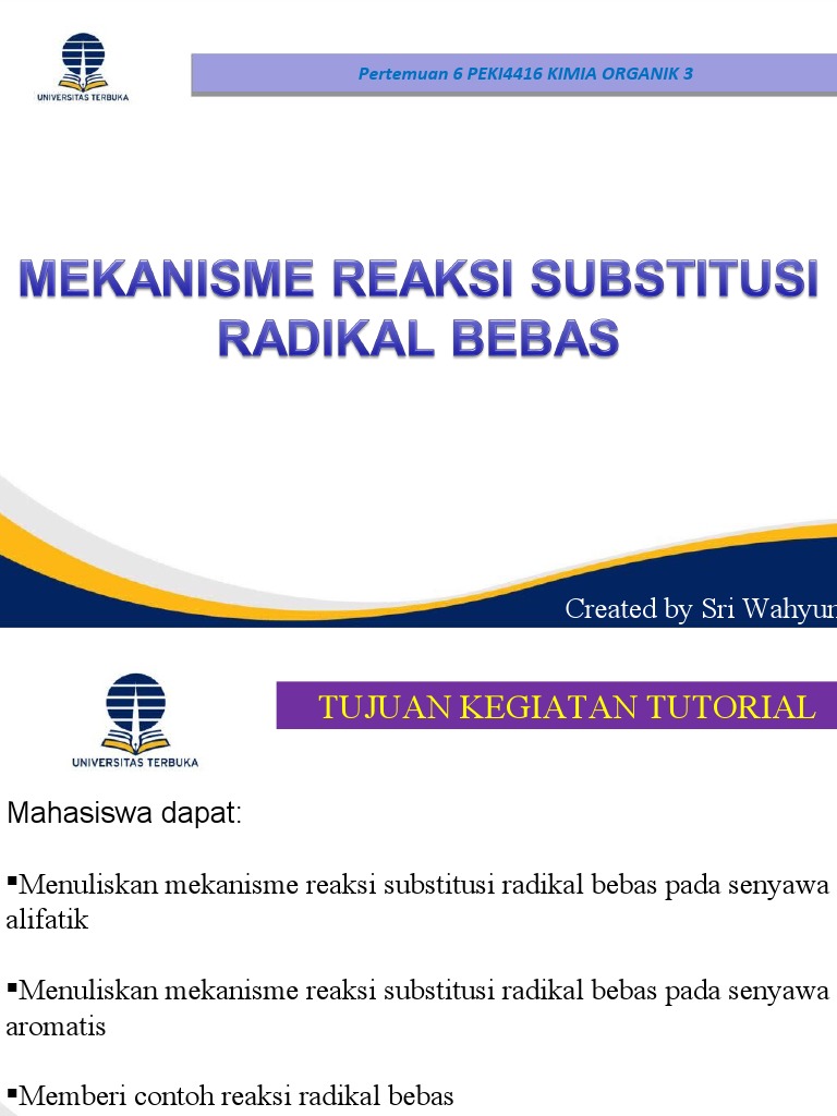 Peki4416 p6 Substitusi Radikal Bebas | PDF