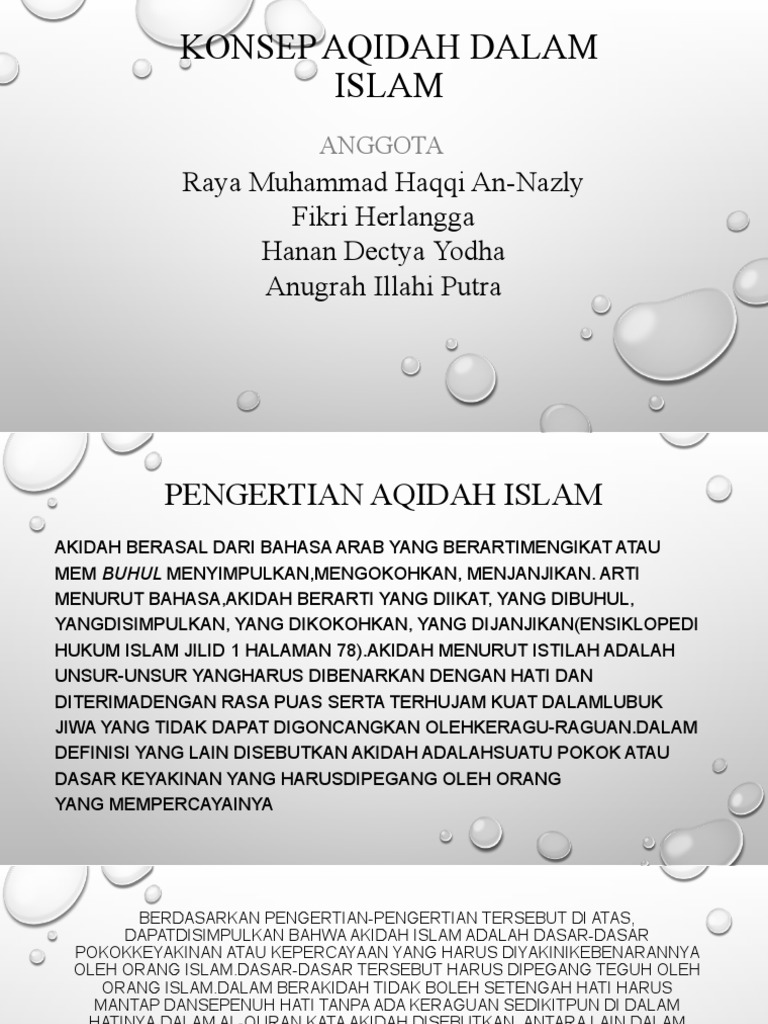 KONSEP AQIDAH DALAM ISLAM | PDF