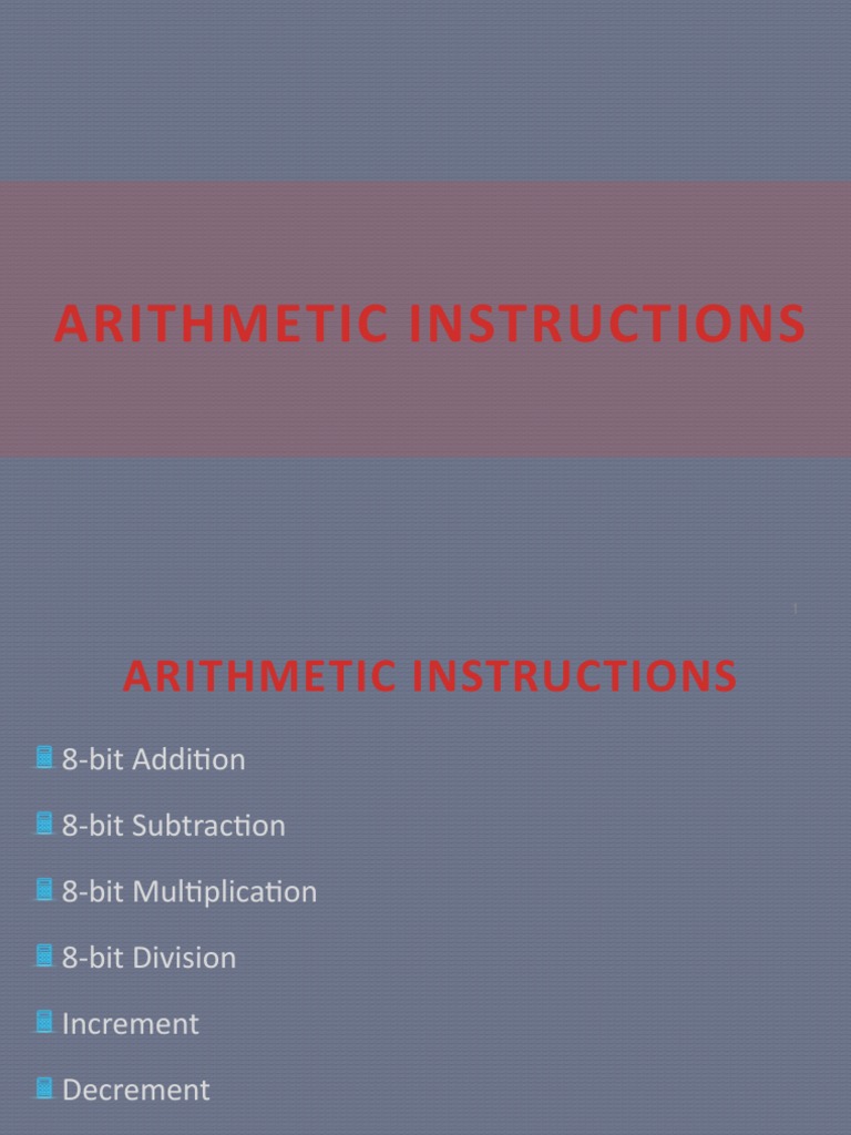 8051 Arithmetic Inst | PDF | Binary Coded Decimal | Computing 8051 Arithmetic Inst | PDF | Binary Coded Decimal | Computing