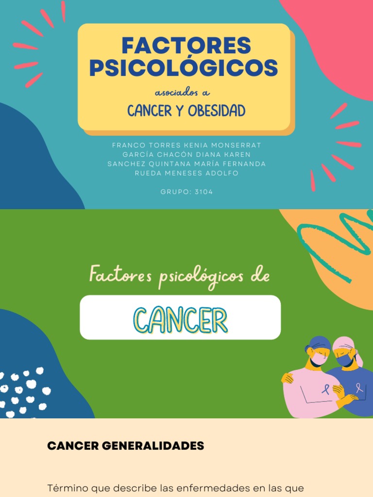 Factores Psicológicos de Cancer y Obesidad | PDF | Depresión (estado de ánimo) | Cáncer