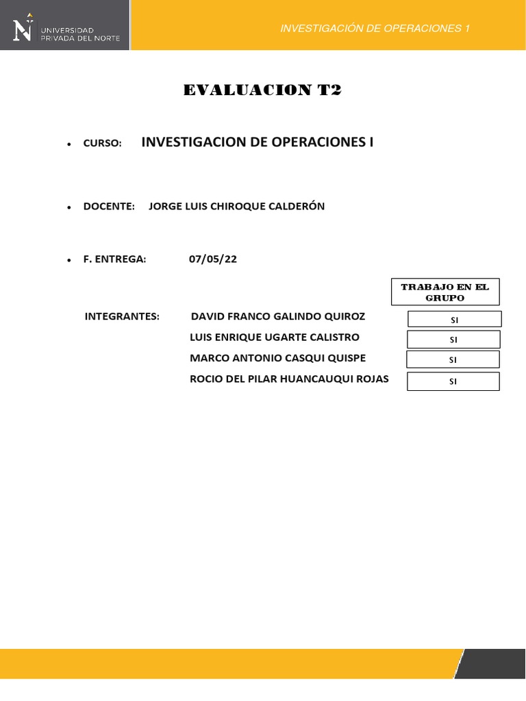 t2 Invope Grupo 02 1 | PDF | Tecnología