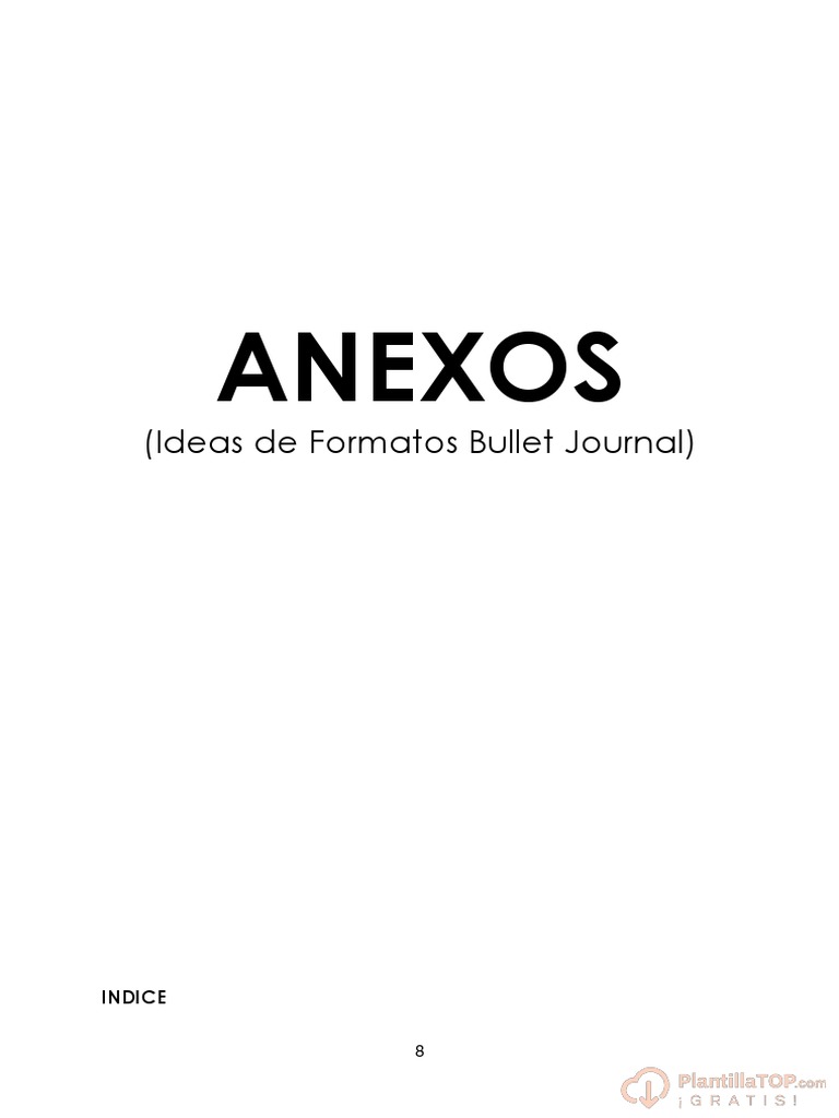 Anexo - Formatos Bullet Journal | PDF