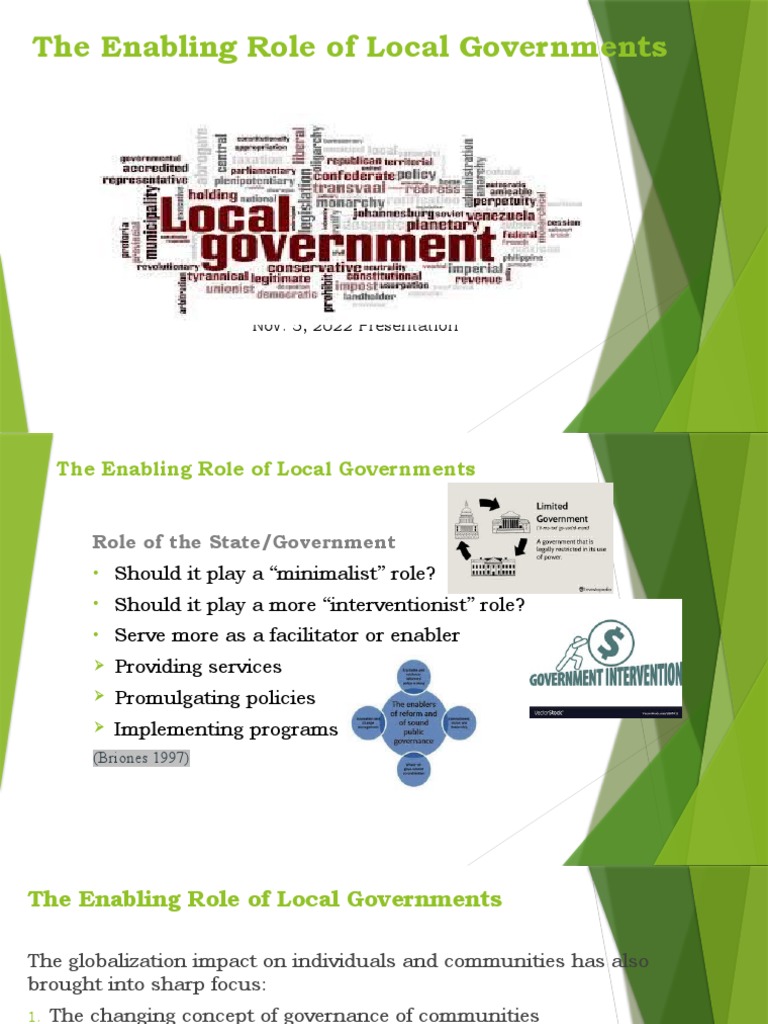 Enabling Role of Local Governments | PDF | Policy | Governance