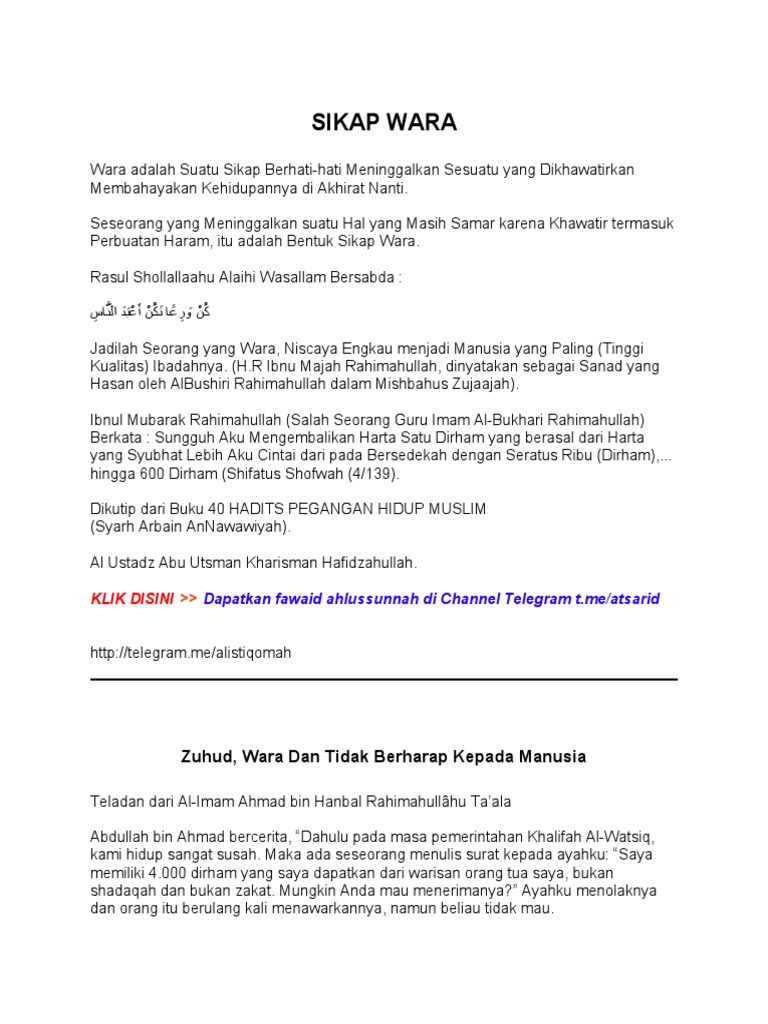Sikap Wara | PDF