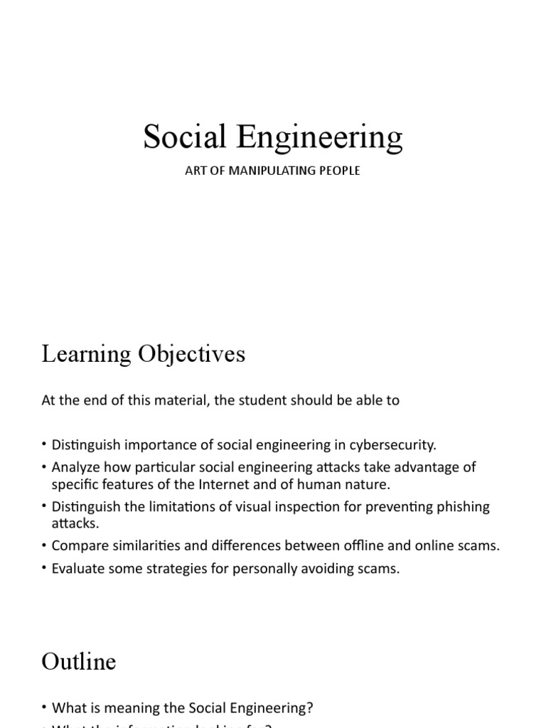 Social Engineering | PDF