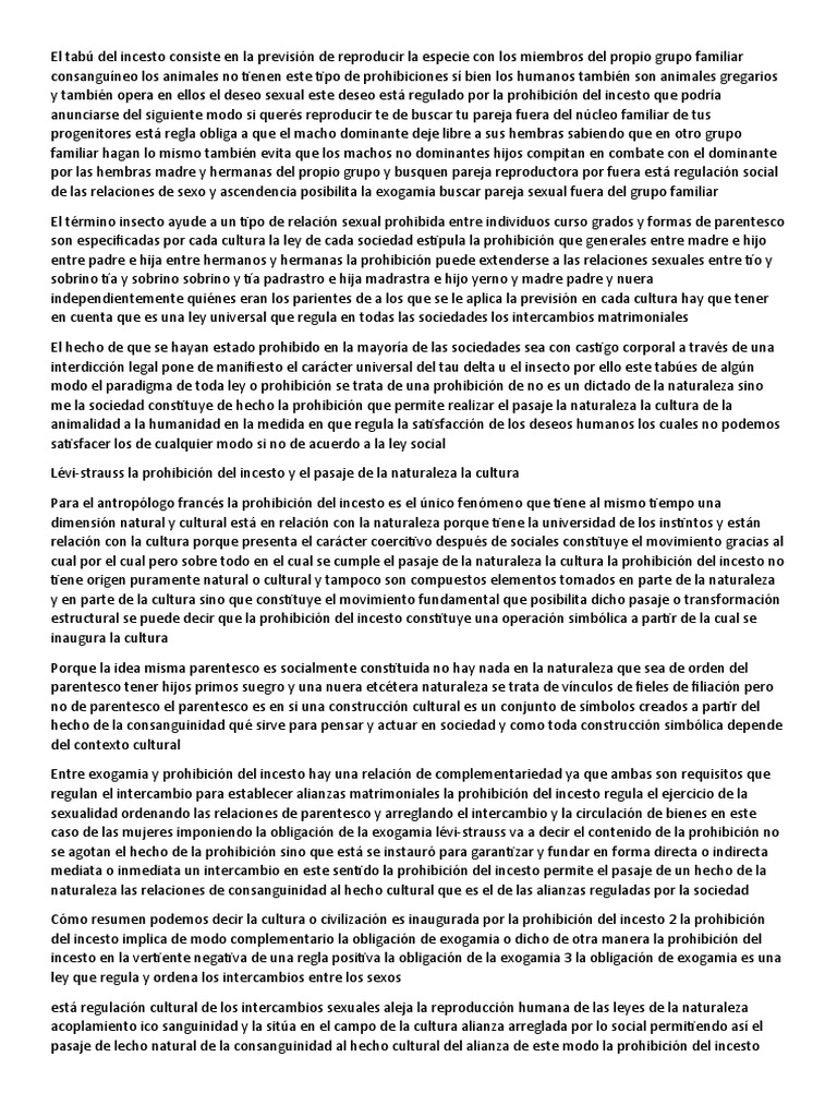 Tabu | PDF | Incesto | Tabú