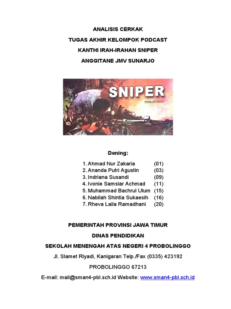 Analisis Cerkak Sniper | PDF