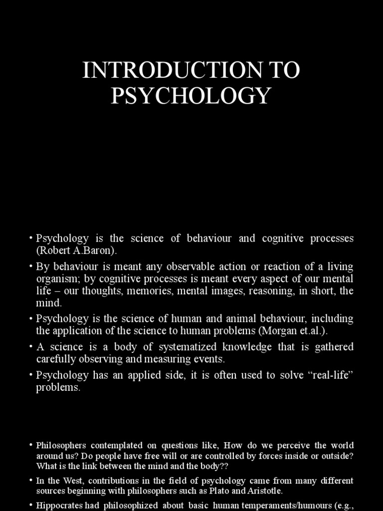 Introduction To Psychology | PDF | Psychology | Experiment Introduction To Psychology | PDF | Psychology | Experiment