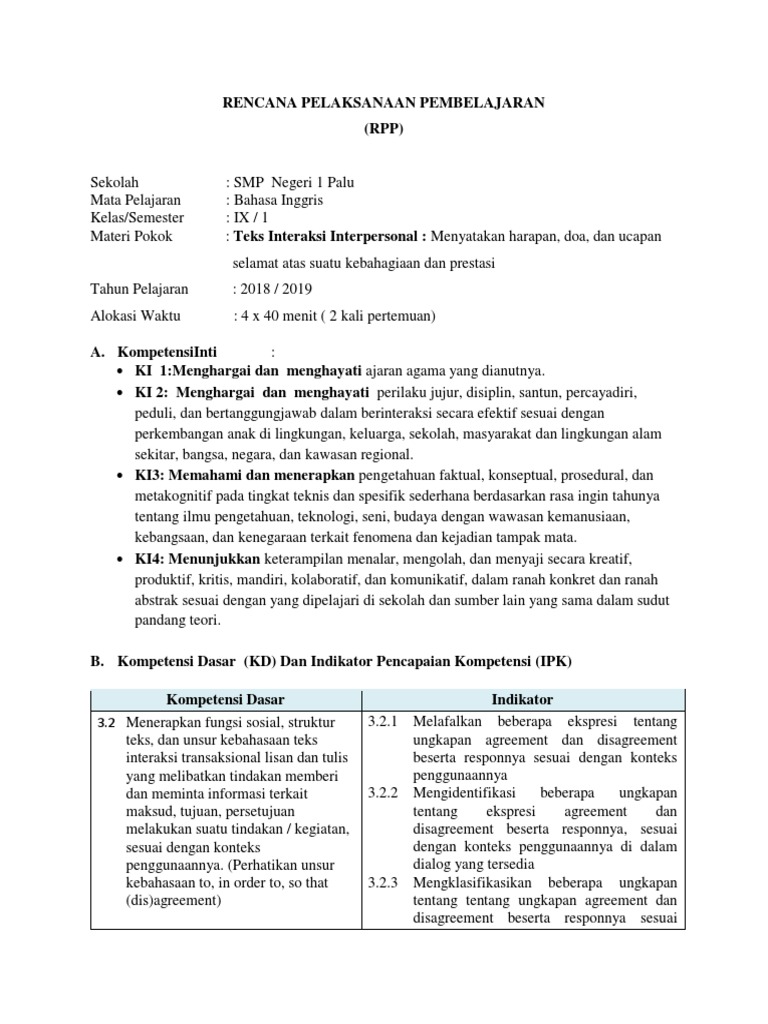 RPP HOTS Kelas IX | PDF