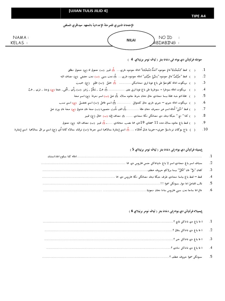 Soal Jilid 4 TIPE A4 | PDF
