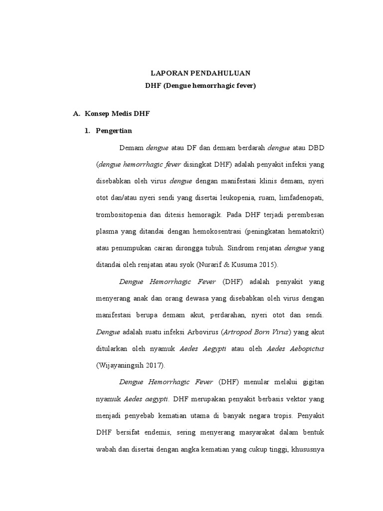 LP DHF | PDF | Kesehatan Holistik