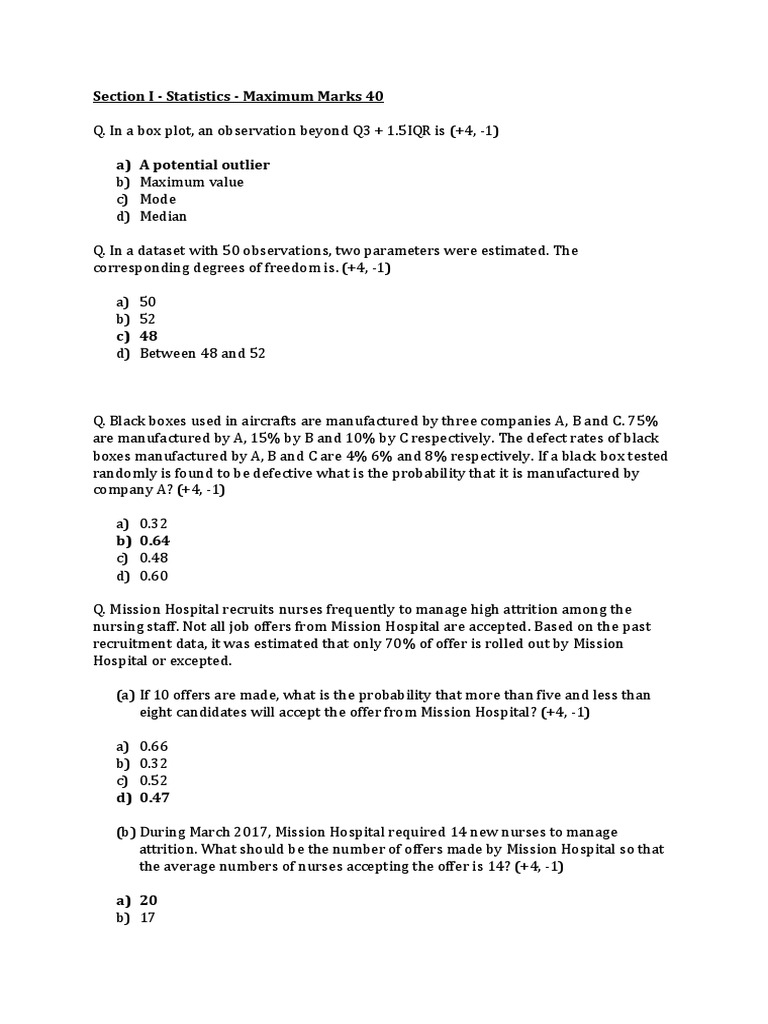 BDA1 - Batch Evaluation Test - Answer Key | PDF | Computing ...