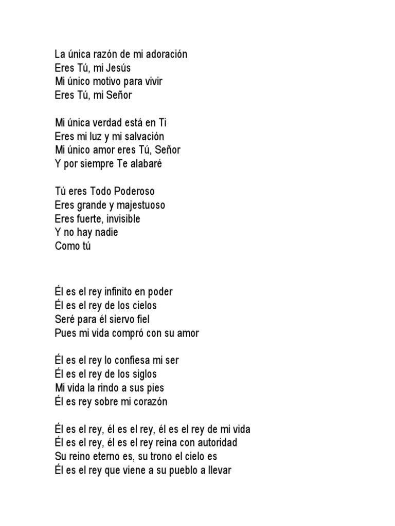 Popurri Eres Todo Poderoso | PDF