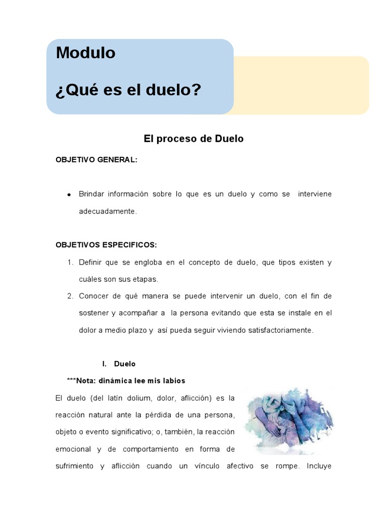 Entendiendo el Proceso de Duelo | PDF | Dolor | Metafísica de la mente