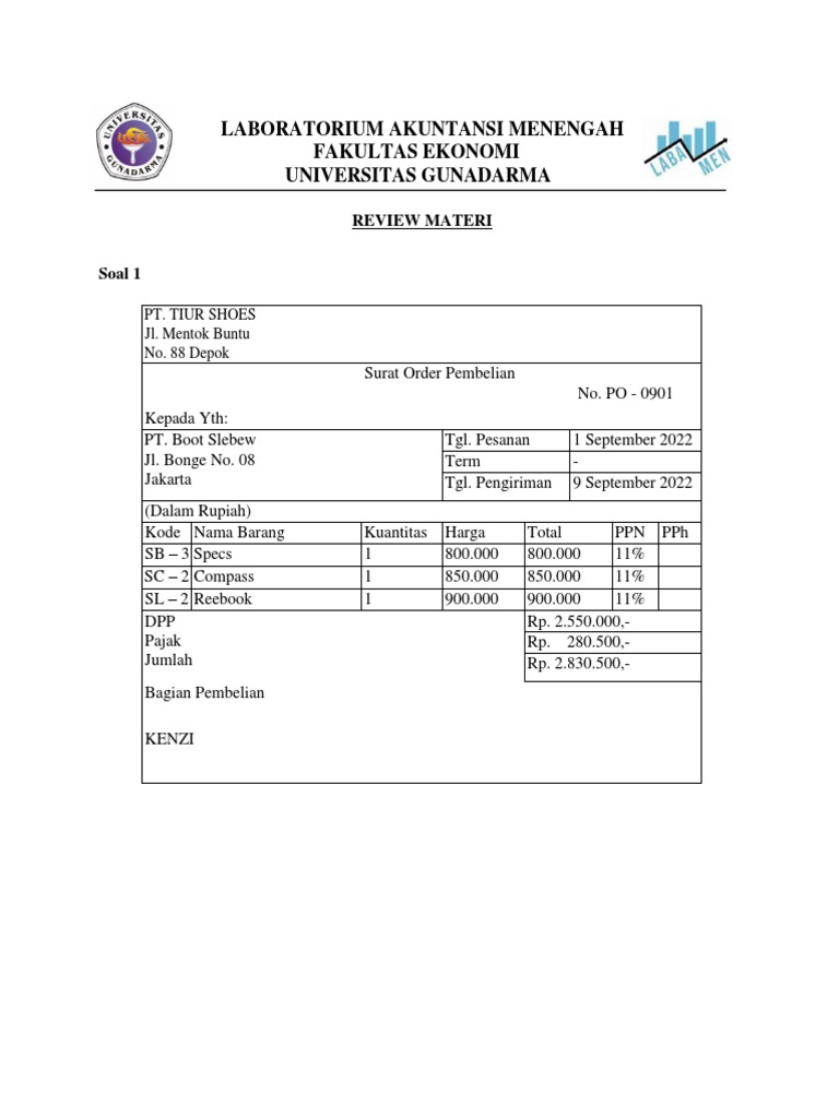 Soal Review Materi Pla Pta 2022-2023 | PDF