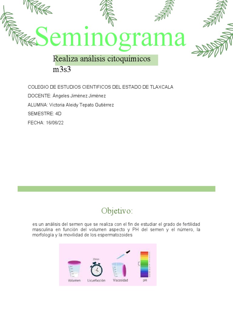 Practica Seminograma Word 1 | PDF | Especialidades Medicas