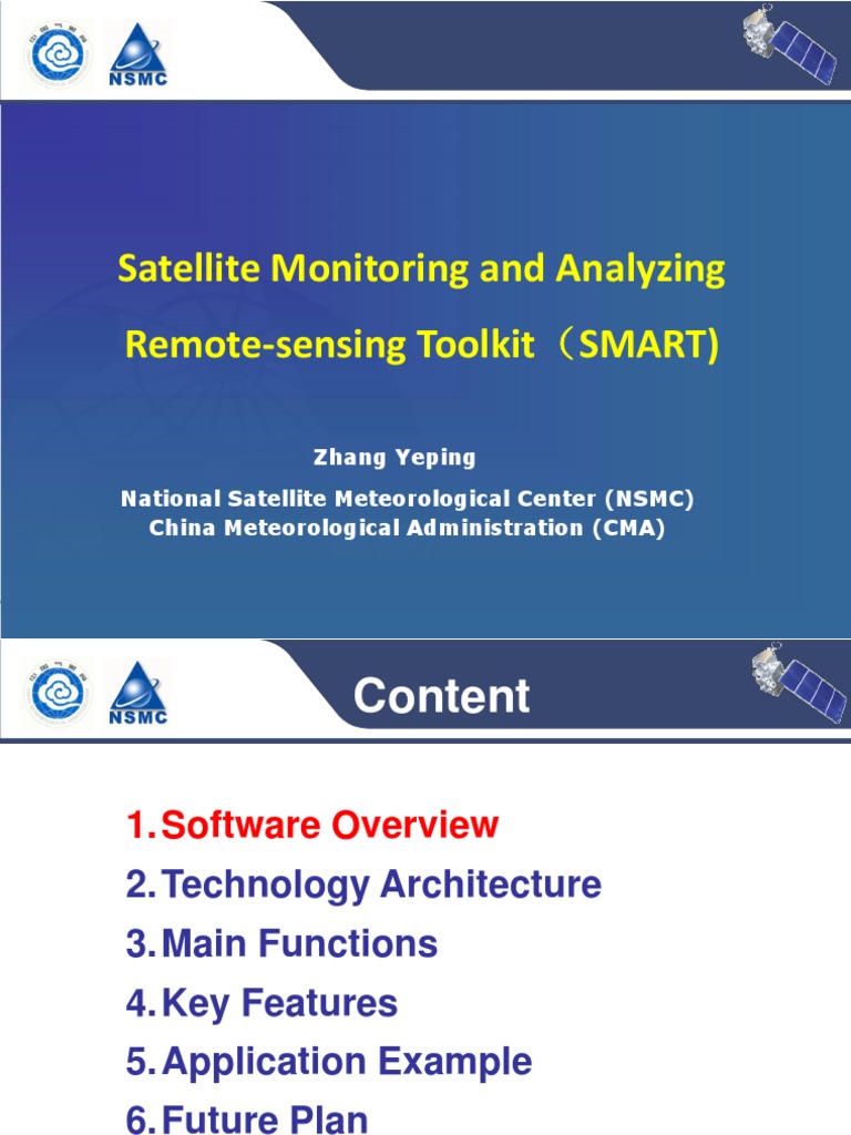 Satellite Monitoring and Analyzing Remote-Sensing Toolkit SMART) | PDF