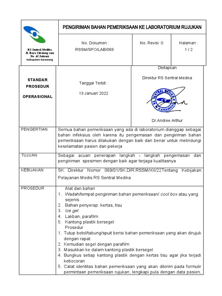 69 Pengemasan Untuk Pengiriman Spesimen Nasofaring & Orofaring Swab ...