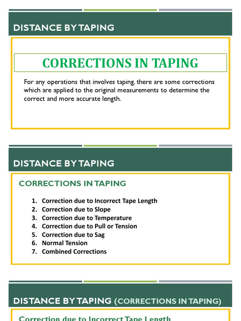 Week3 - CE211 - Topic 2d - Corrections On Taping | PDF