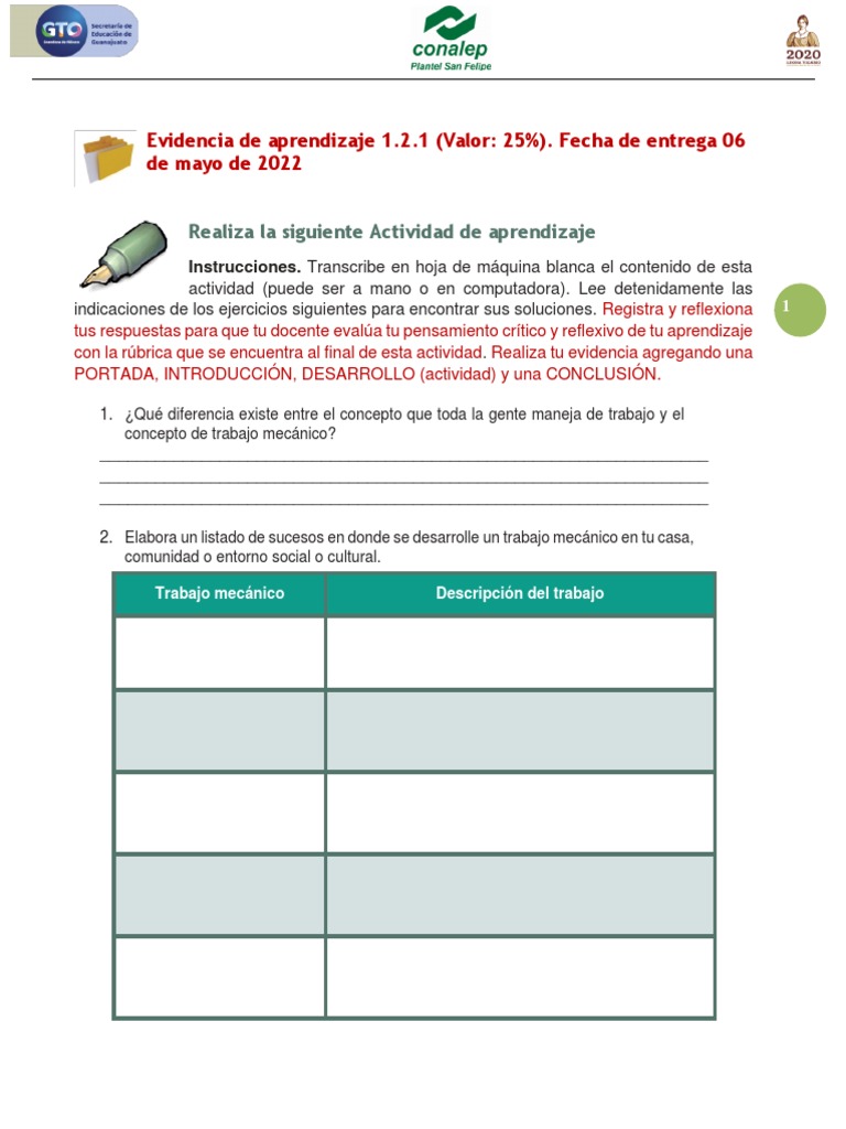 Evidencia Ifim 1.2.1 | PDF