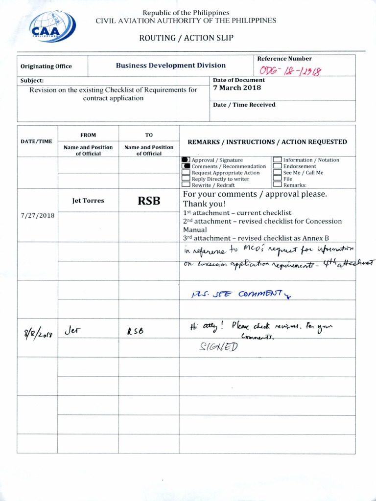 Current Annex B Checklist 2018 | PDF