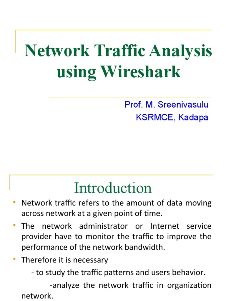 Network Traffic Analysis Pdf