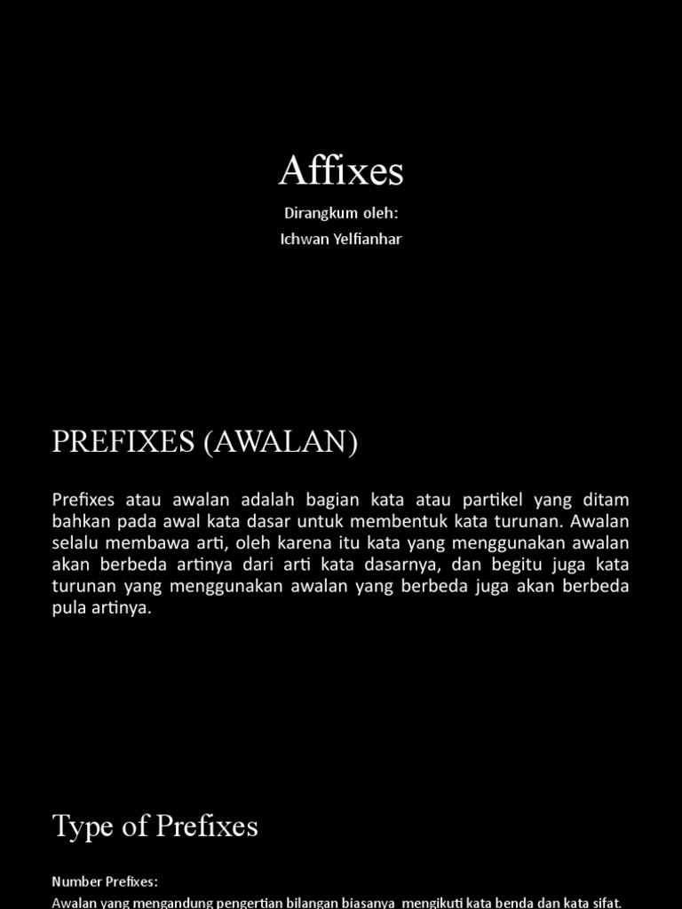 Affixes | PDF