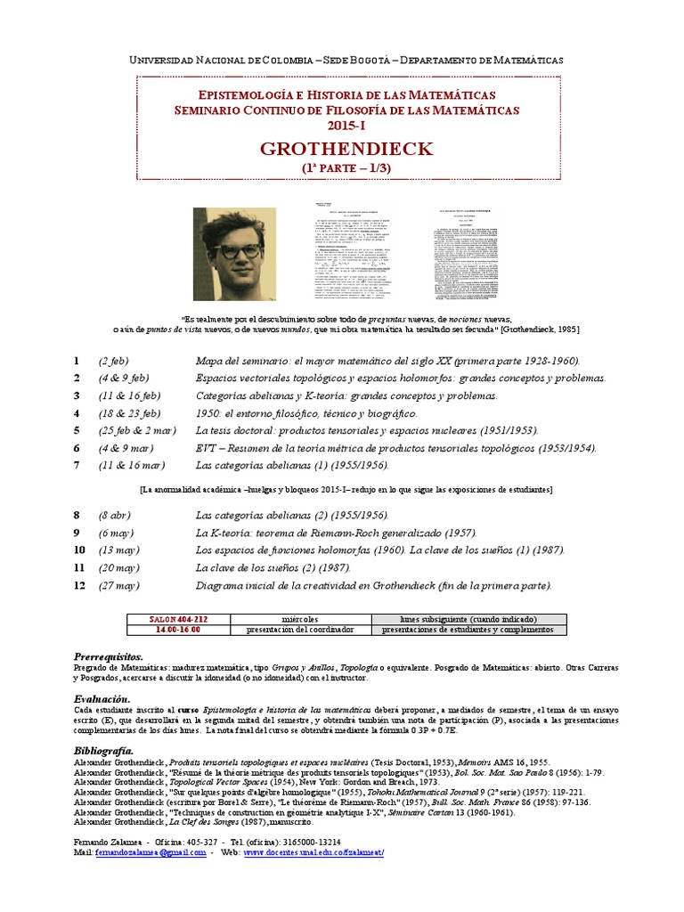 Grothendieck | PDF | Módulo (Matemáticas) | Conceptos matemáticos