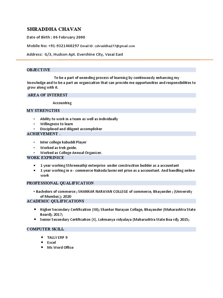 Shraddha Resume | PDF