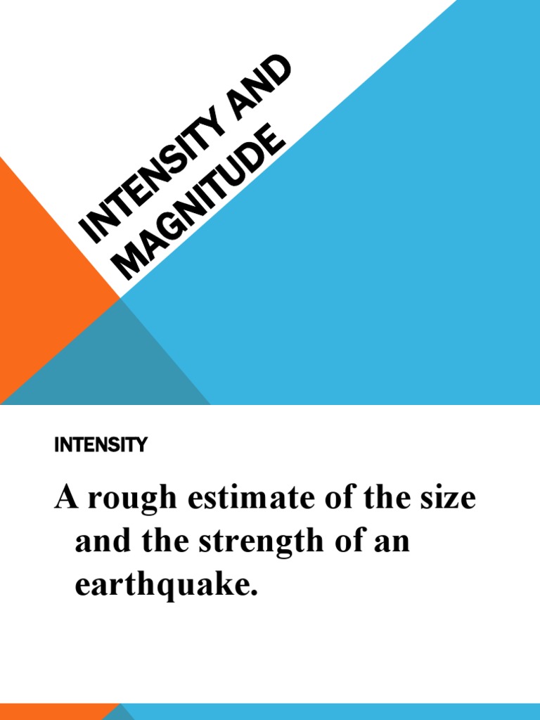 Intensity and Magnitude | PDF | Earthquakes | Seismology