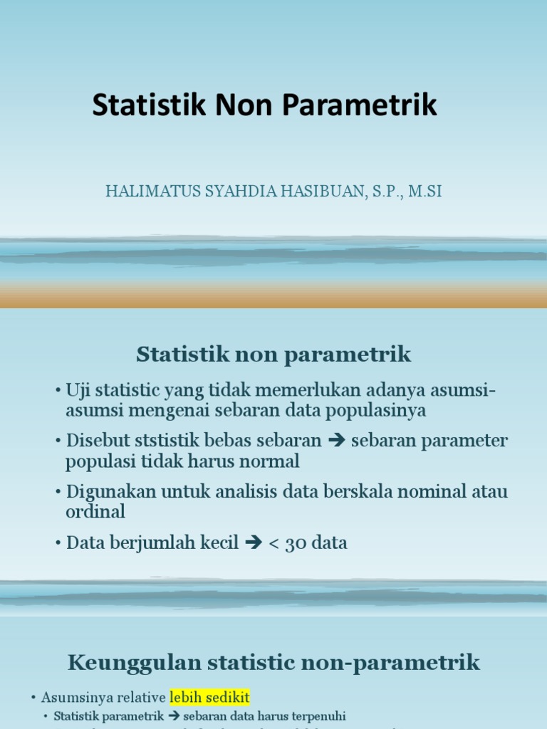 Statistik Non Parametrik | PDF